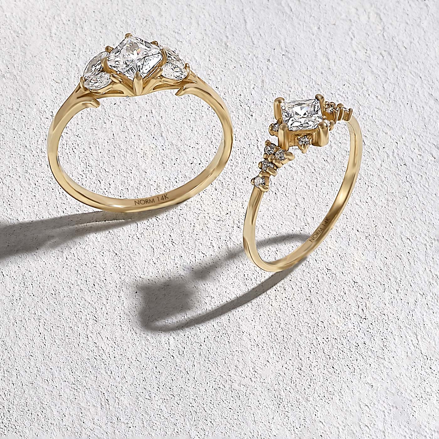 Women's Engagement & Wedding Band Rings in 14k Solid Gold – NORM JEWELS