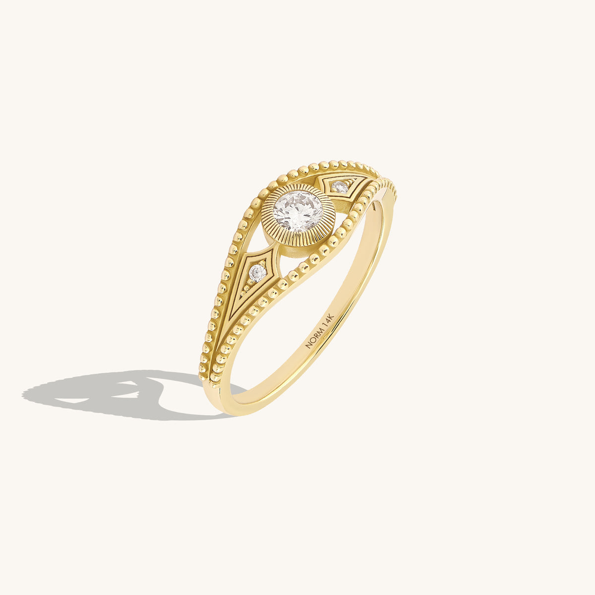 Women's Solid Gold Antique Bezel Signet Ring