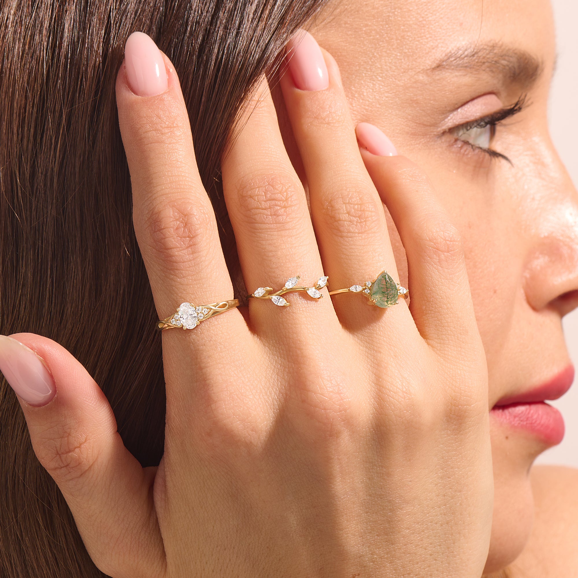 0.24 ctw Marquise Cut Diamonds Leaf Stacking Ring in 14k Gold – NORM JEWELS