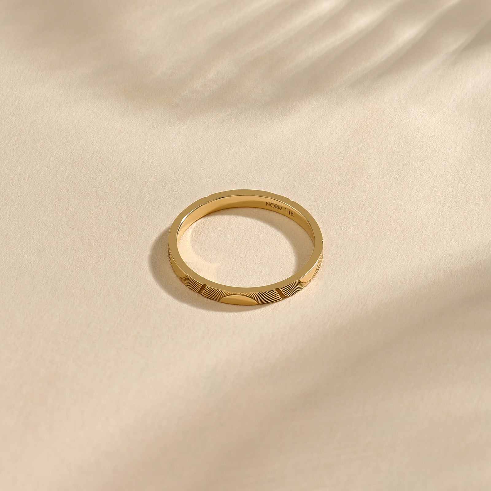 Women's Real Yellow Gold Sunshine Wedding Band Ring