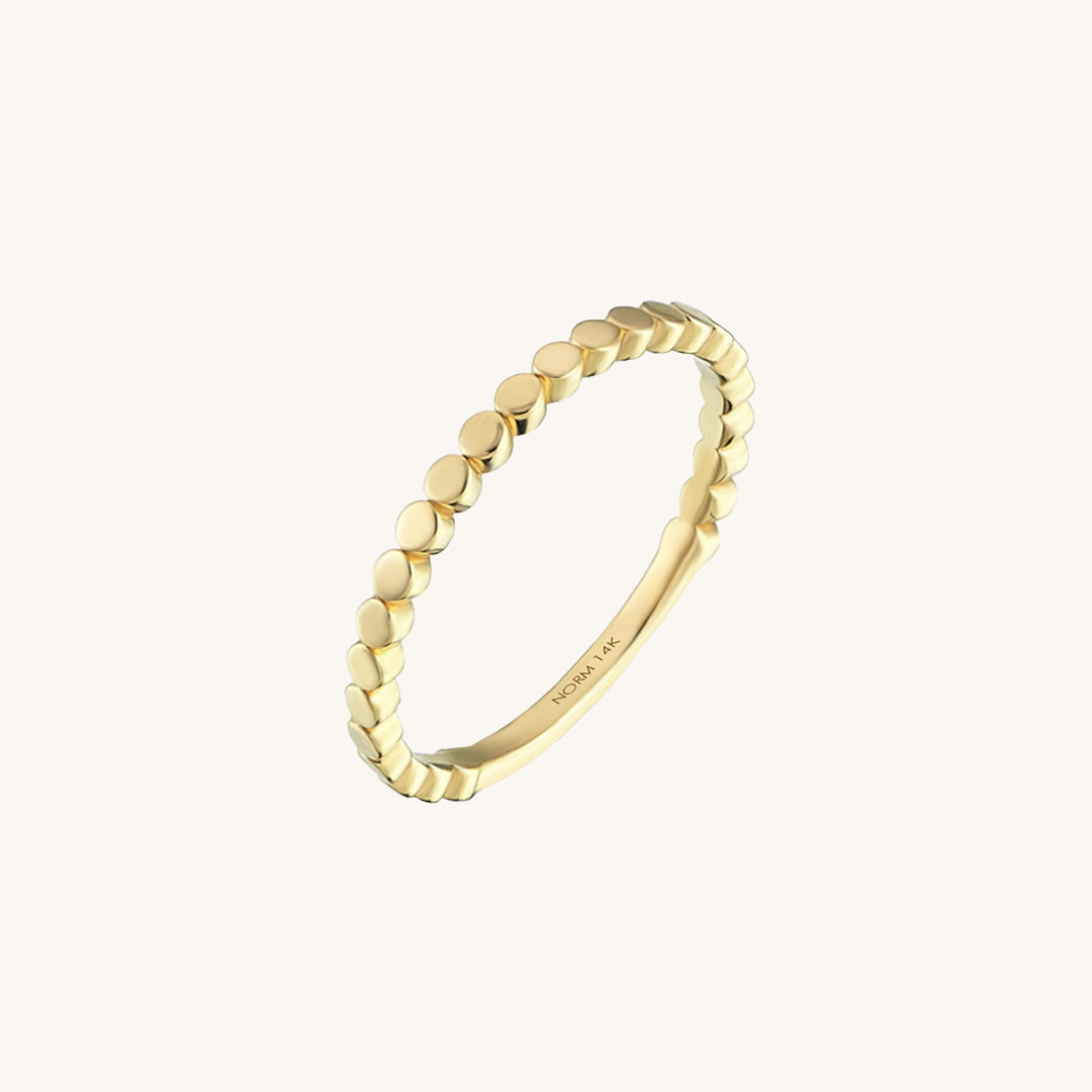 Women's Bold Dot Stackable Band Ring in Solid Gold – NORM JEWELS