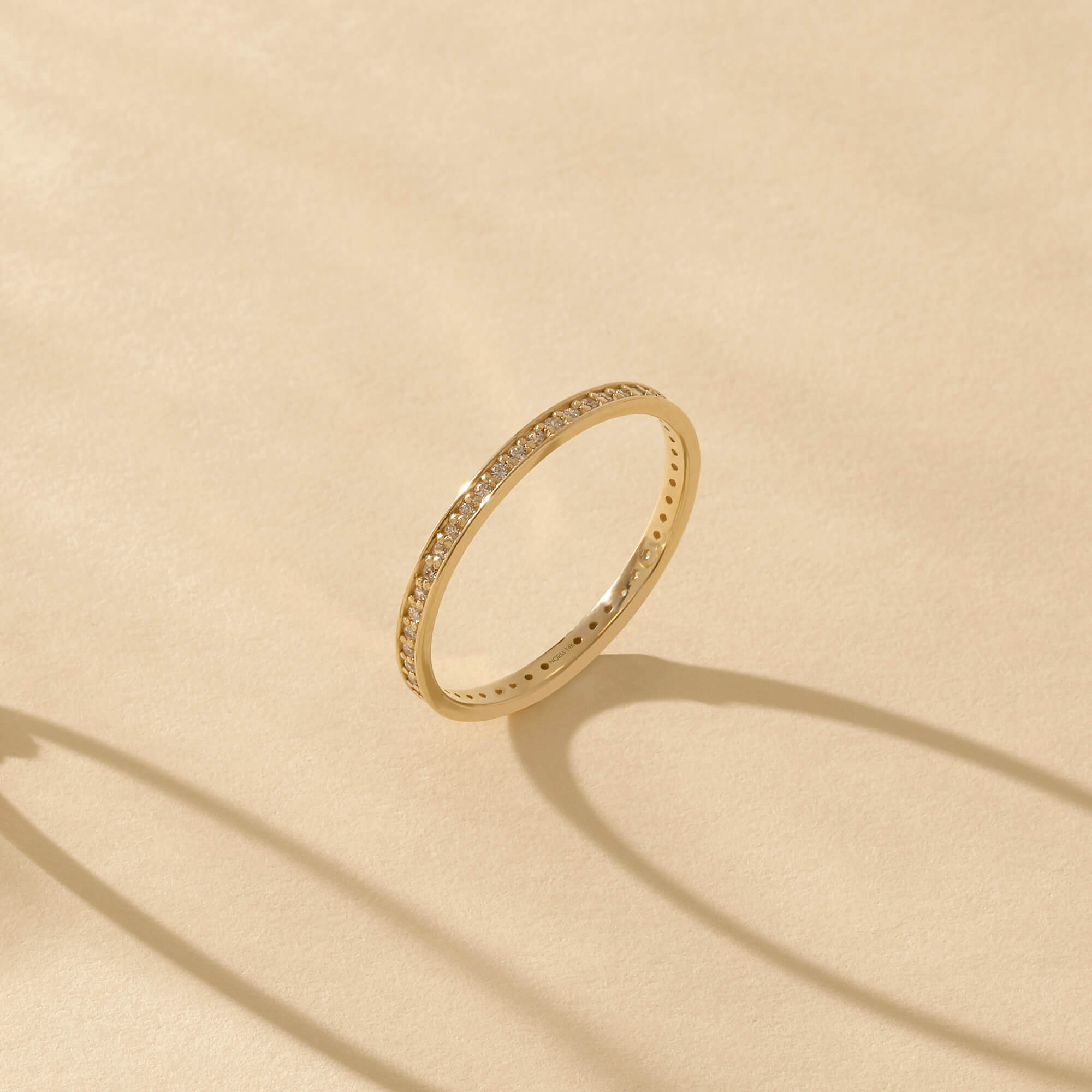 14k Solid Gold Eternity Wedding Band Ring for Women – NORM JEWELS