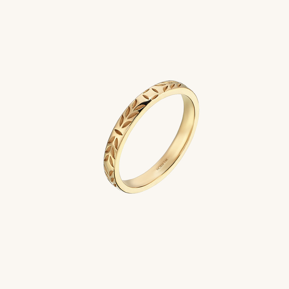 Etched gold ring store