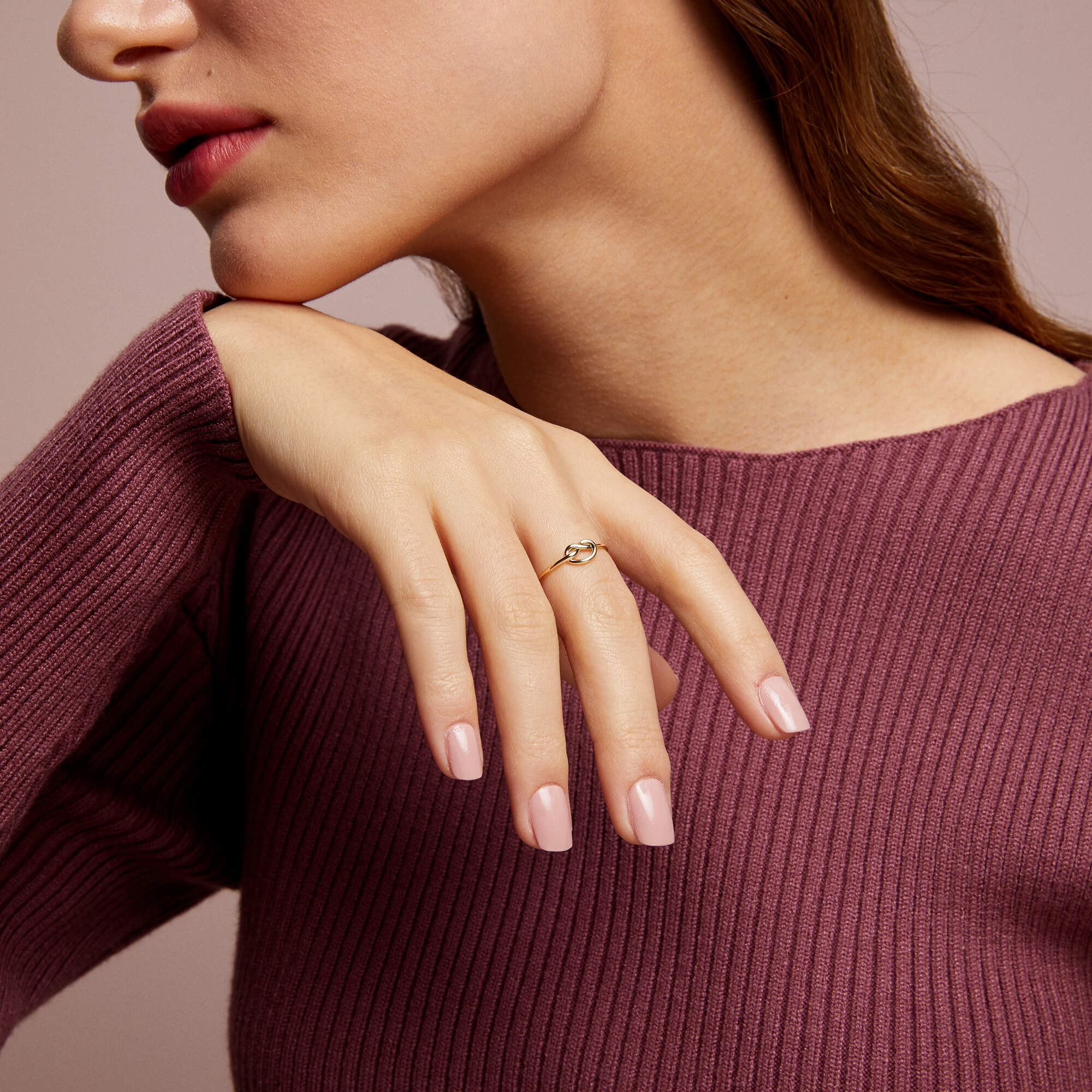 Women's Love Knot Ring in 14k Solid Gold – NORM JEWELS
