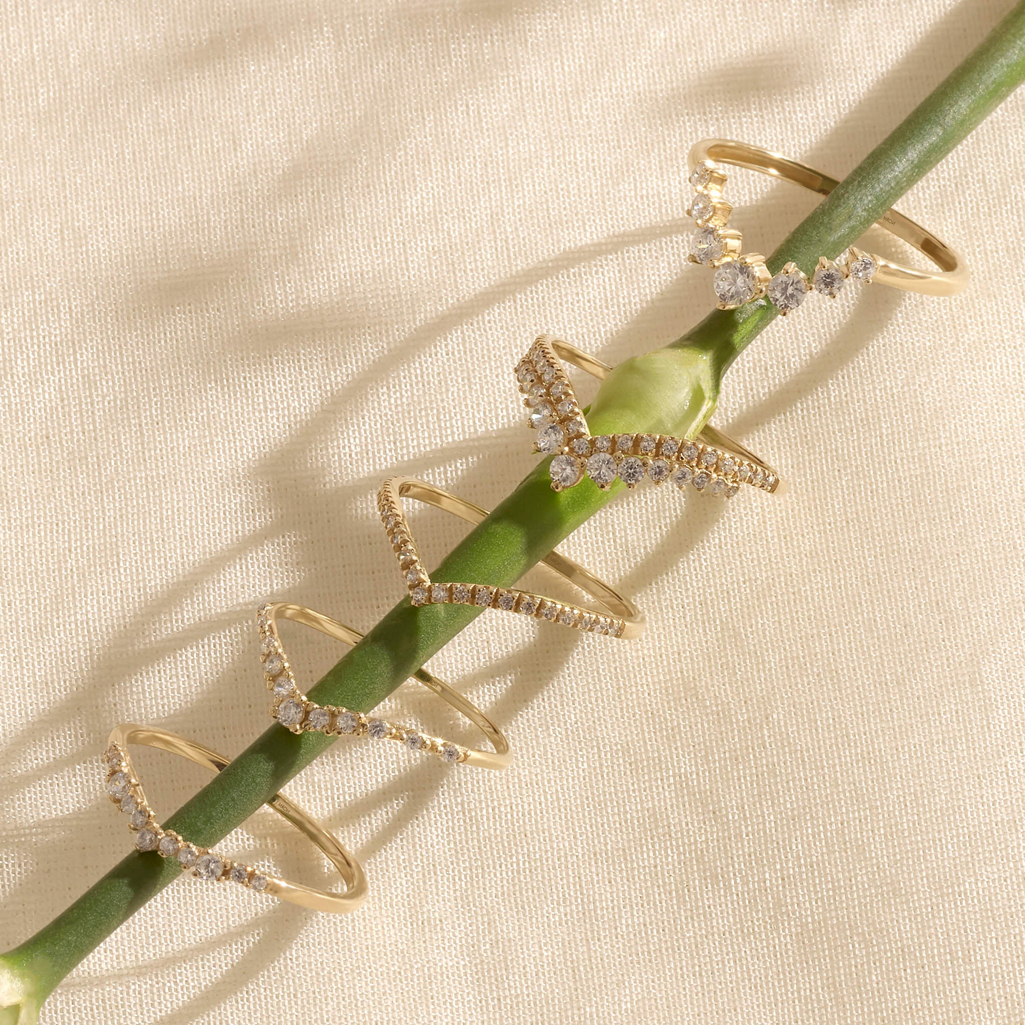 0.10ct Diamond Curved Wedding Band in 14k Real Gold – NORM JEWELS