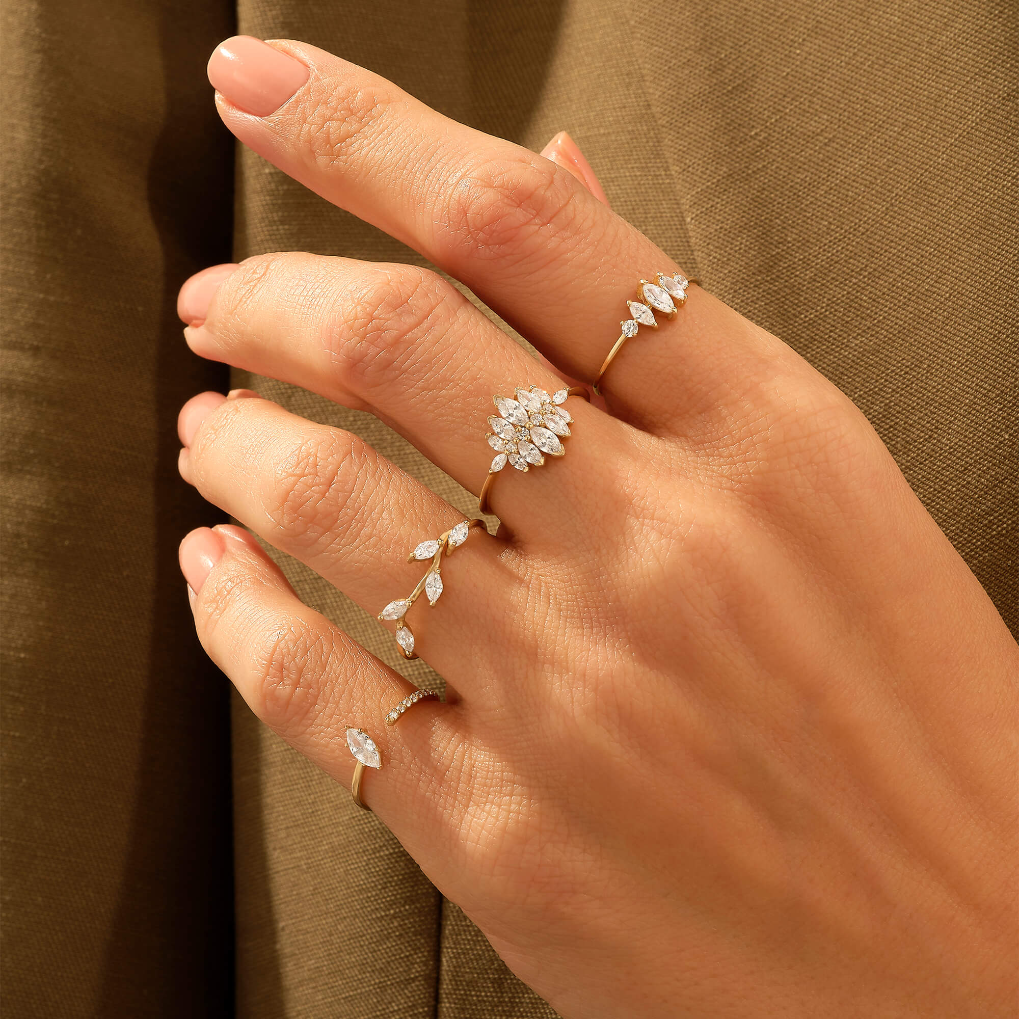 Minimalist Marquise Stacking Ring in 14k Stacking Gold – NORM JEWELS