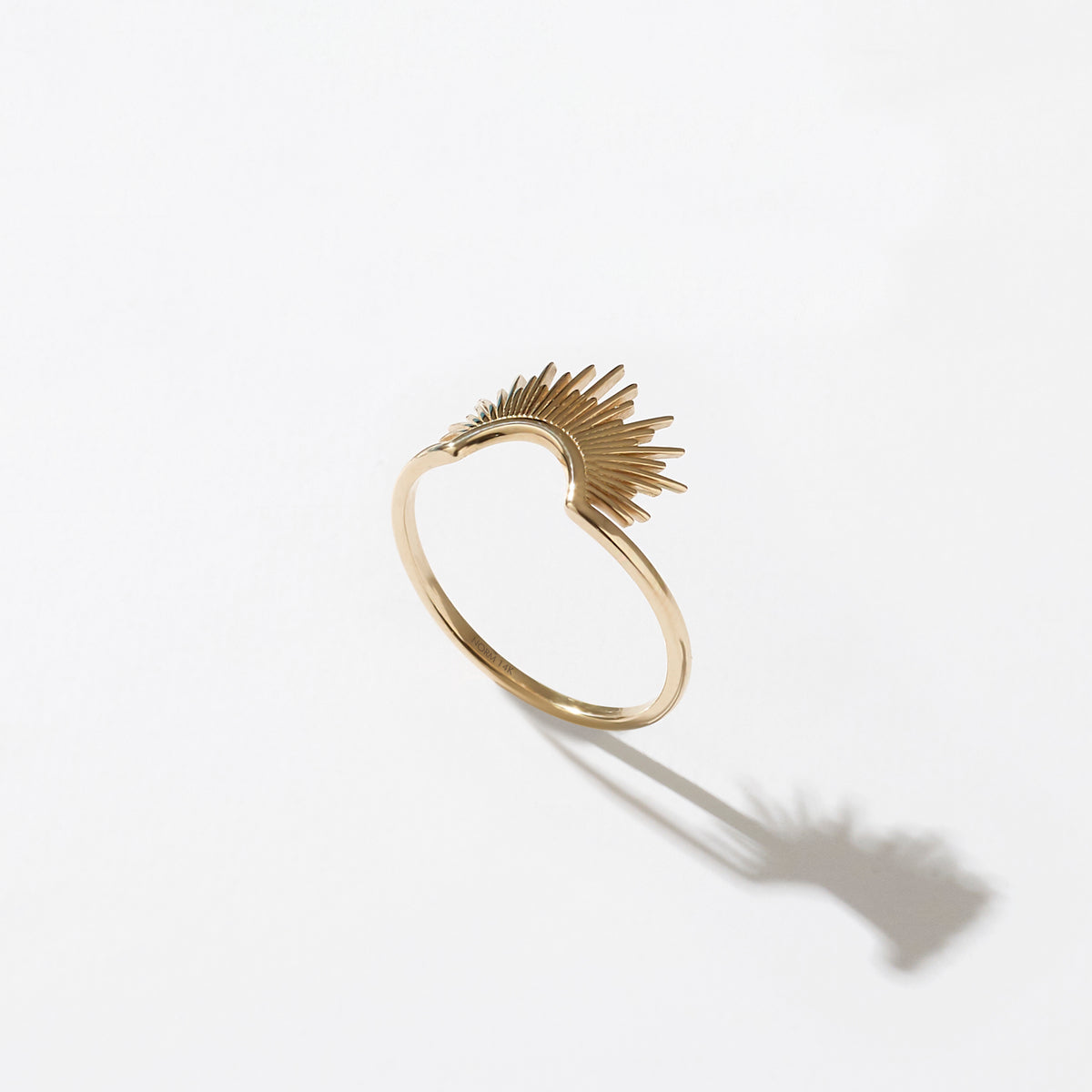 Sunshine Stacking Ring in Solid Yellow Gold