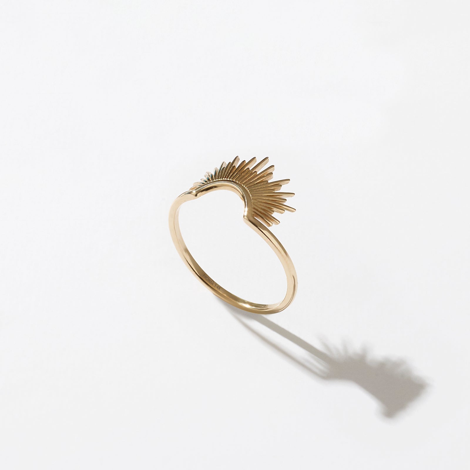 Sunshine Stacking Ring in Solid Yellow Gold